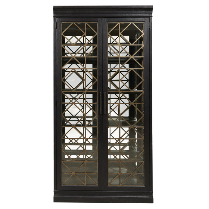 Pulaski 4 Shelf Display Cabinet With Decorative Glass Doors | Wayfair Pulaski 4 Shelf Display Cabinet With Decorative Glass Doors | Wayfair